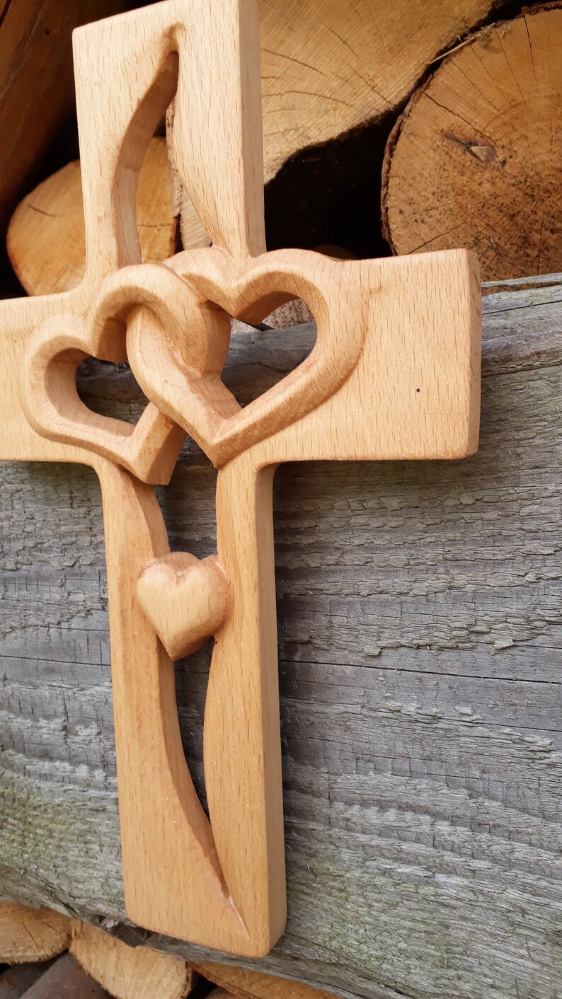 Wooden Crucifix Carved Wood Cross Crucifix Wall Cross - Etsy