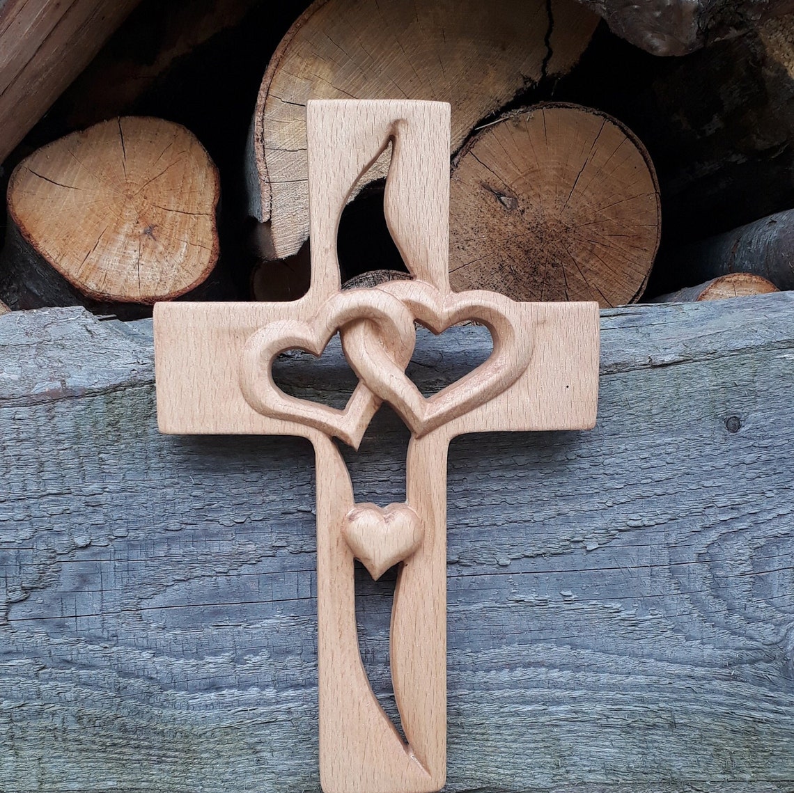 Wooden Crucifix Carved Wood Cross Crucifix Wall Cross - Etsy