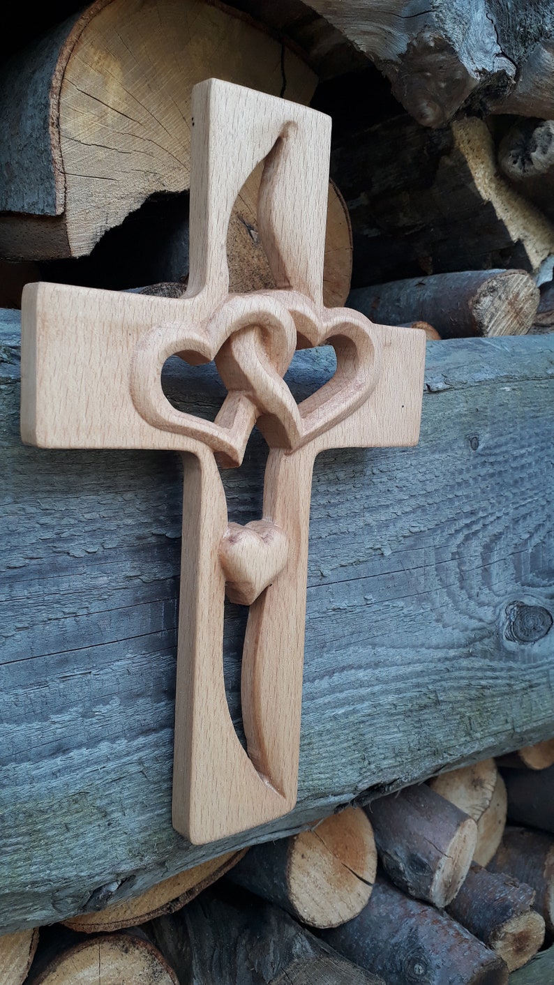 Wooden Crucifix Carved Wood Cross Crucifix Wall Cross - Etsy