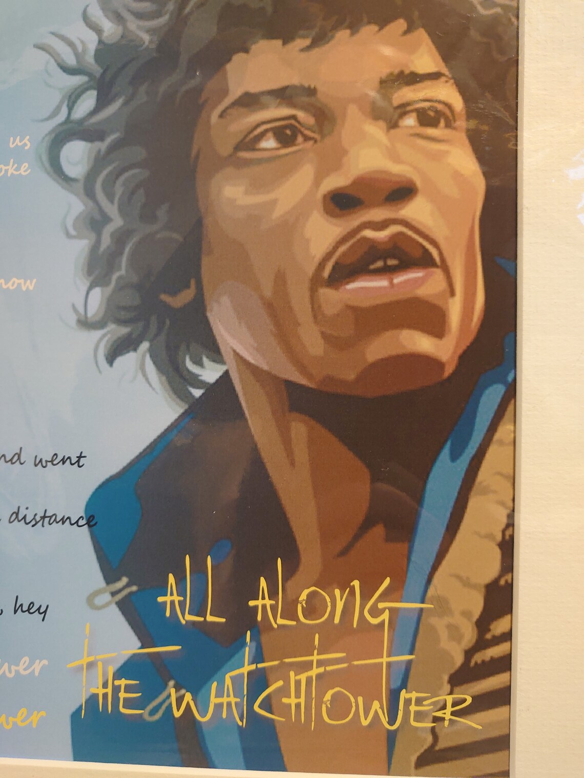 Jimi Hendrix Poster all Along the Watchtower - Etsy