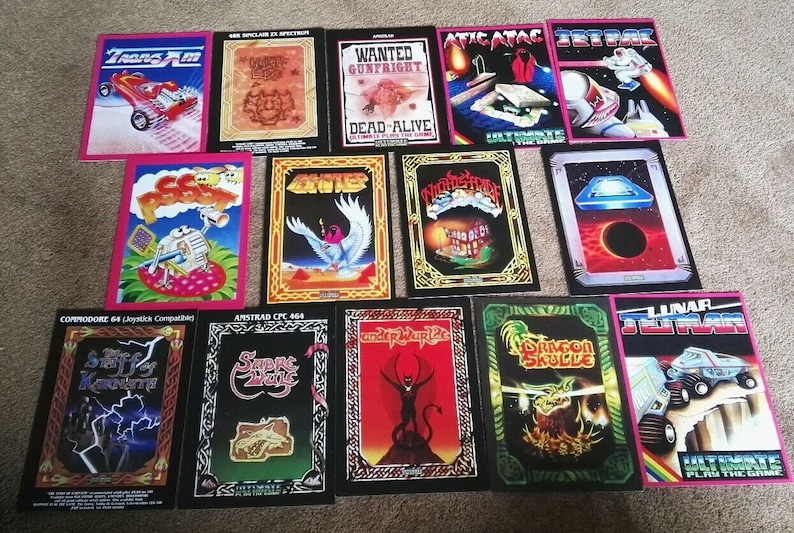 14 ULTIMATE Play the Game A4 Posters 80s Retro GAME ART. Commodore ...