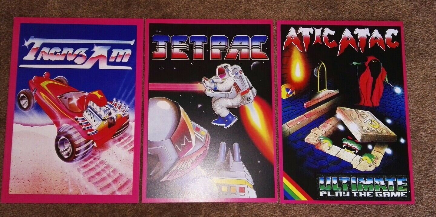 14 ULTIMATE Play the Game A4 Posters 80s Retro GAME ART. Commodore ...