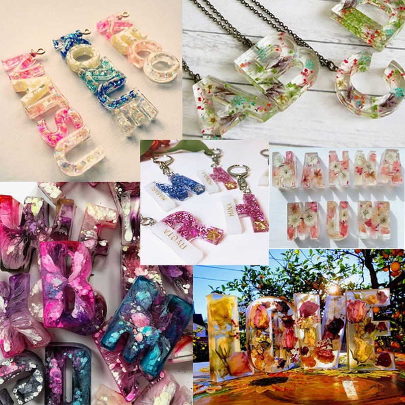 26 English Letter Digital Moulds High Mirror DIY Crystal | Etsy