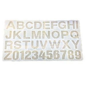 26 English Letter Digital Moulds High Mirror DIY Crystal | Etsy