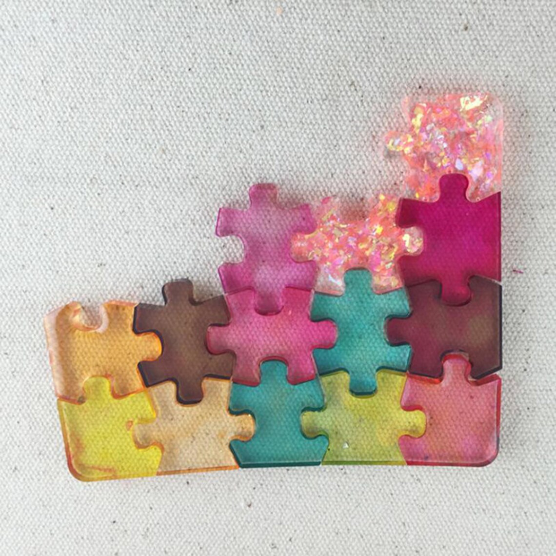 4pcs/set Puzzle Piece Gemstone Crystal Epoxy Resin Mold DIY - Etsy