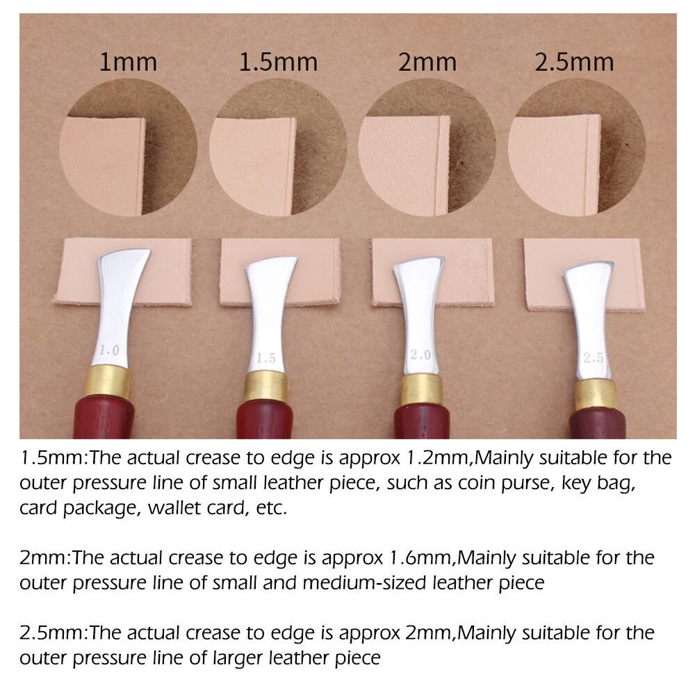 1/1.5/2/2.5mm Leather Trimmer Leather Edge Creaser Stainless | Etsy