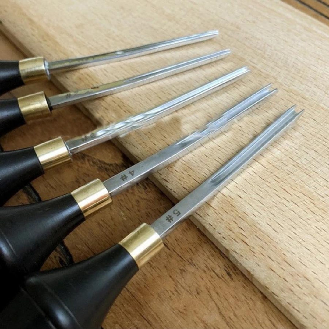 1pcs Sharp Leather Edge Chamfer Steel Blade Ebony Handle DIY Leather ...