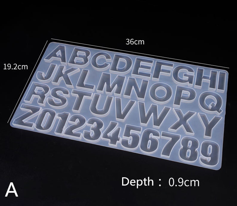 26 English Letter Digital Moulds High Mirror DIY Crystal | Etsy