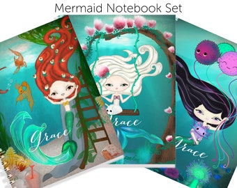 School Supplies Back to School Mermaid Notebook Girls - Etsy