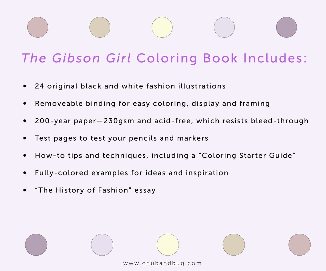 Fashion Coloring Book Gibson Girl Style in the Gilded Age - Etsy
