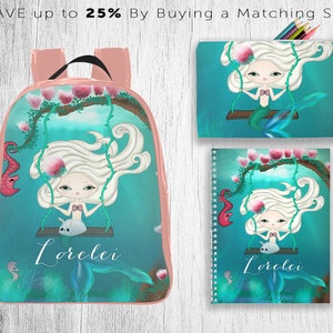 Back to School Girl - 1st Day of School Kindergarten, Mermaid Zipper ...