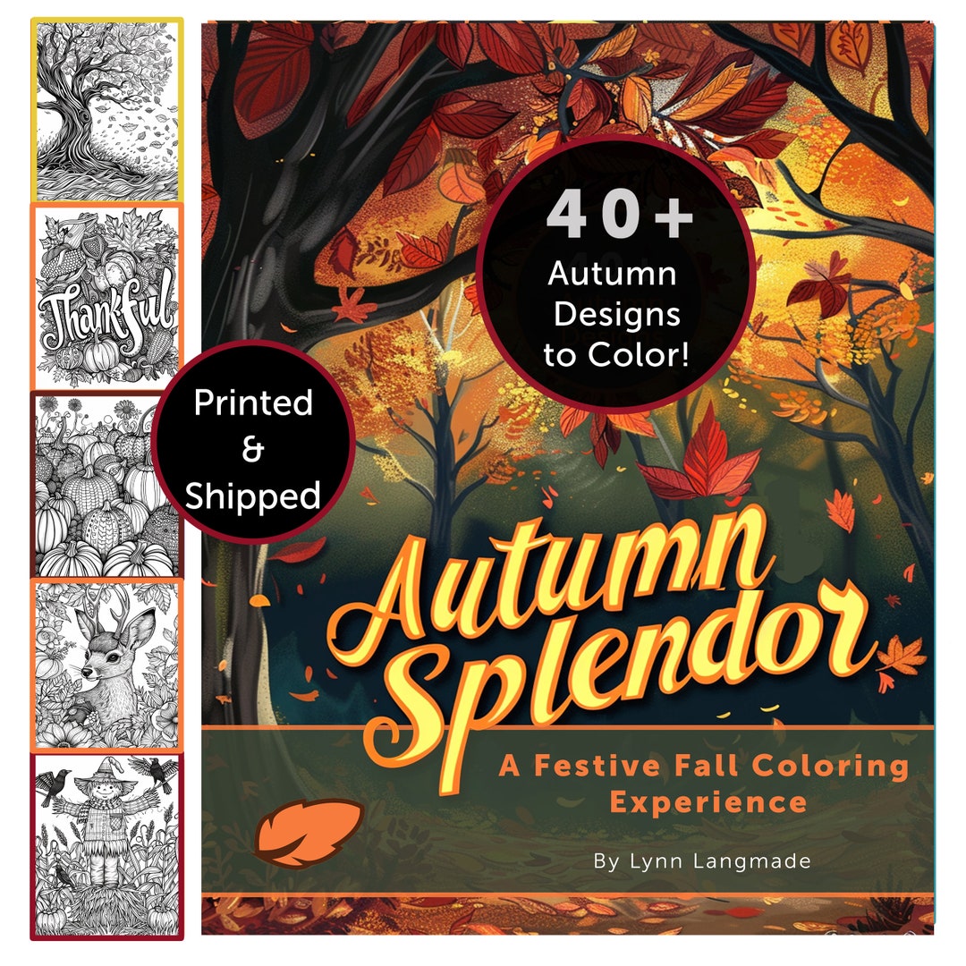 Autumn Coloring Book: 40+ Festive Fall Designs - Etsy