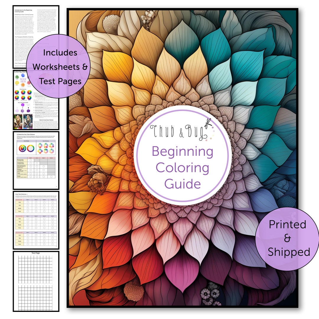 Beginning Coloring Guide: Color Theory & Worksheets (printed Book) - Etsy