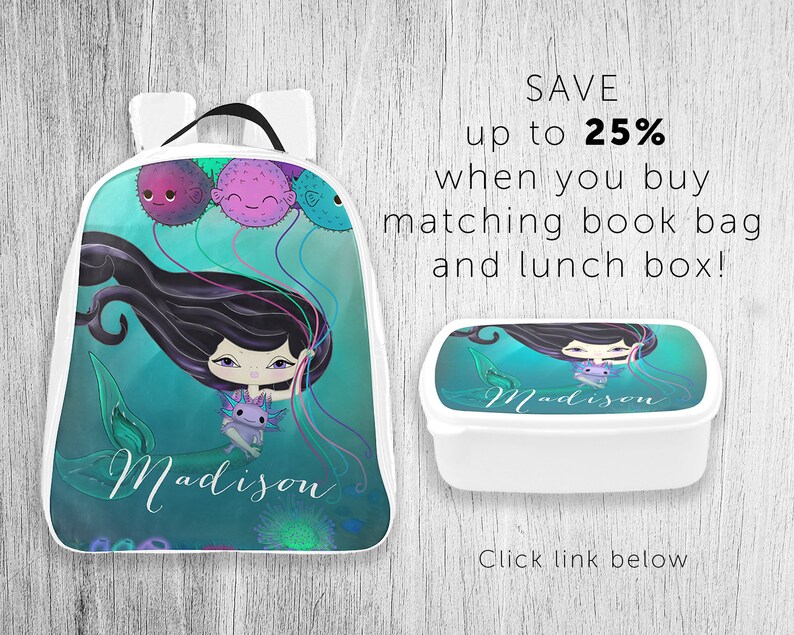 Mermaid School Supplies Set Personalized Back to School | Etsy