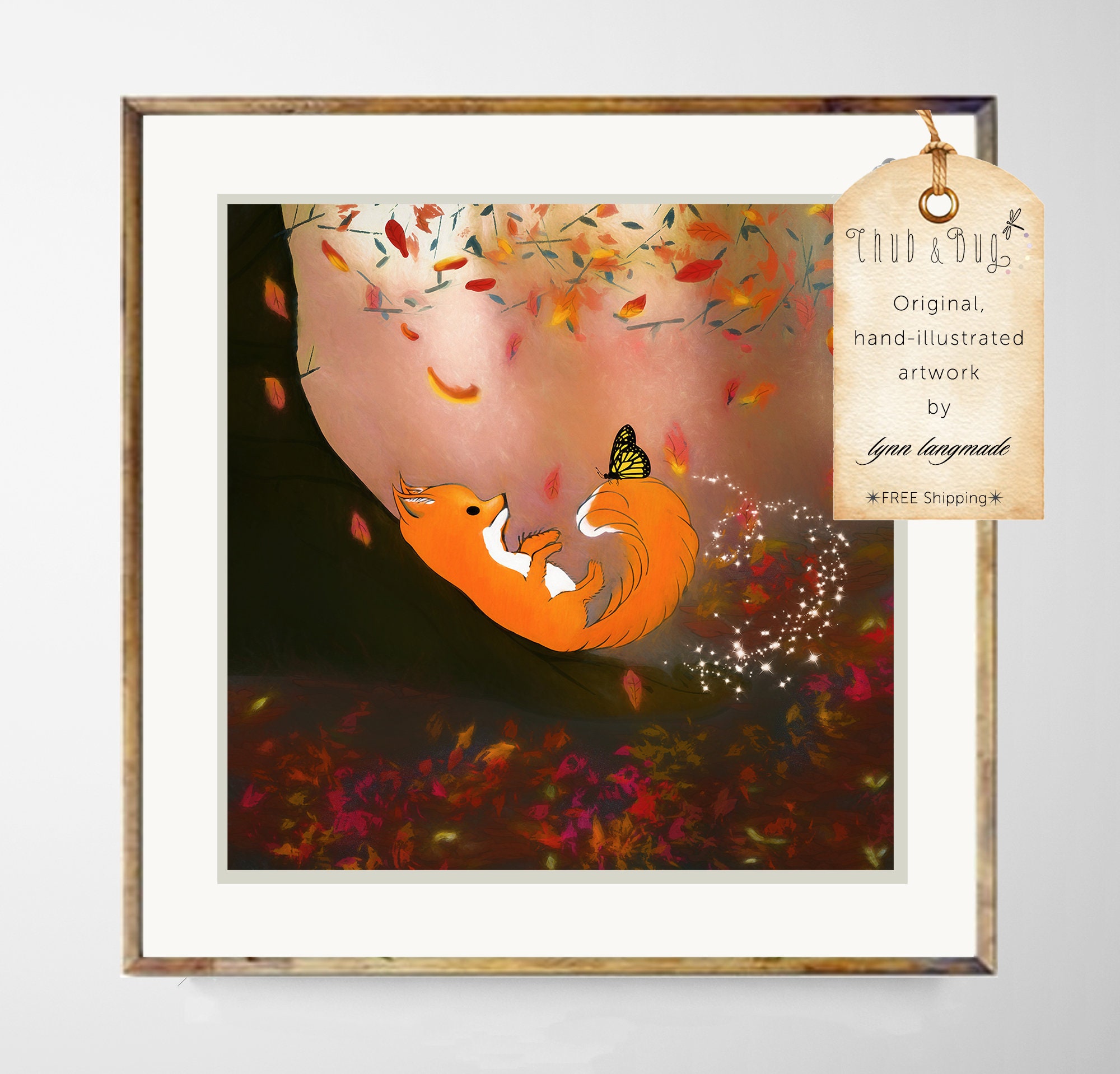 Autumn Wall Art Whimsical Tree Art Woodland Wall Art - Etsy