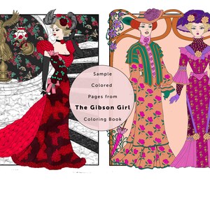 Fashion Coloring Book- Gibson Girl Style in the Gilded Age Coloring ...