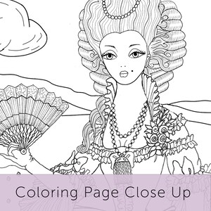 Coloring Pages for Women 6 Pack Printable Coloring Pages of Rococo ...