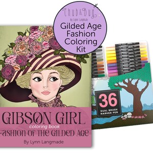 Fashion Coloring Book- Gibson Girl Style in the Gilded Age Coloring ...