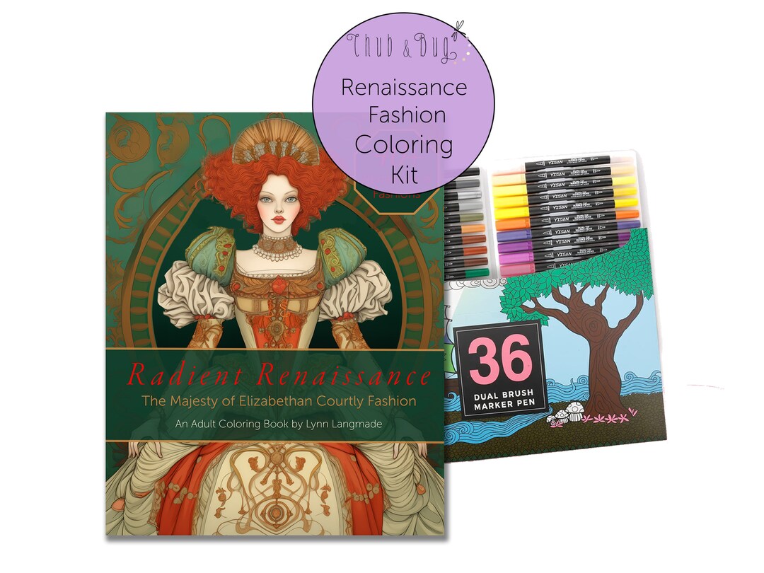 Renaissance Fashion Coloring Kit - Radiant Renaissance: the Majesty of ...