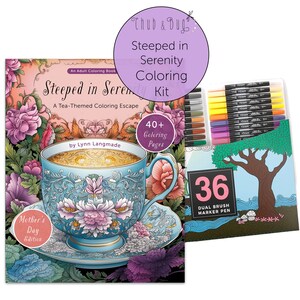 Mother's Day Tea Time Coloring Book - 40 Relaxing Tea Coloring Pages ...