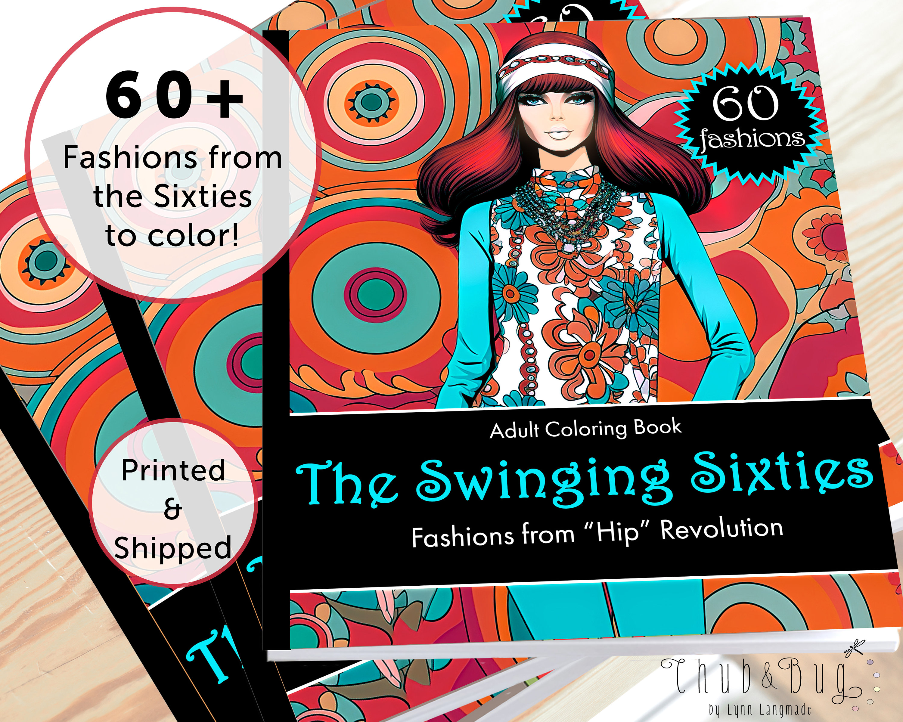 1960s Fashion Coloring Book: "swinging Sixties" | 60+ Haute Couture ...