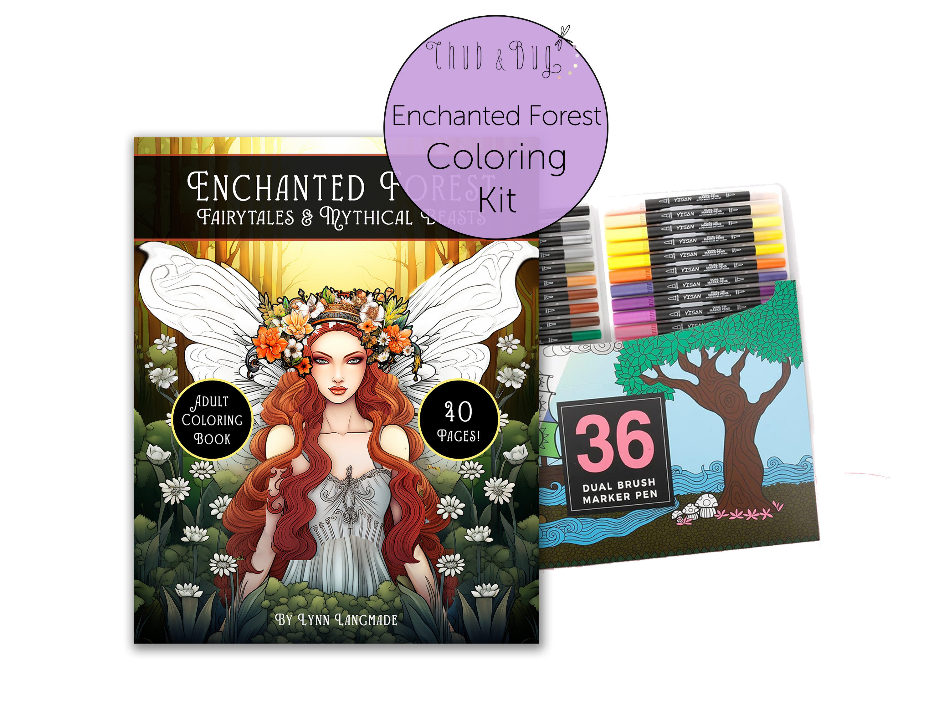 Enchanted Forest Fairy Coloring Book 40 Enchanting Designs for Adults ...