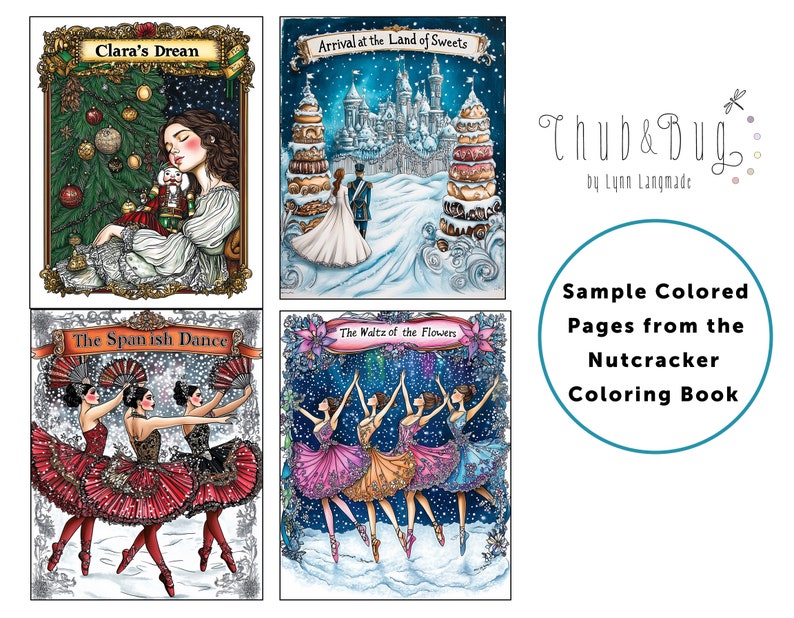 Nutcracker Ballet Holiday Coloring Book - 40 Christmas Scenes With a ...