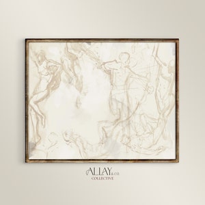 Abstract Figure Sketch | Figurative Vintage Sketch | Figure Study ...