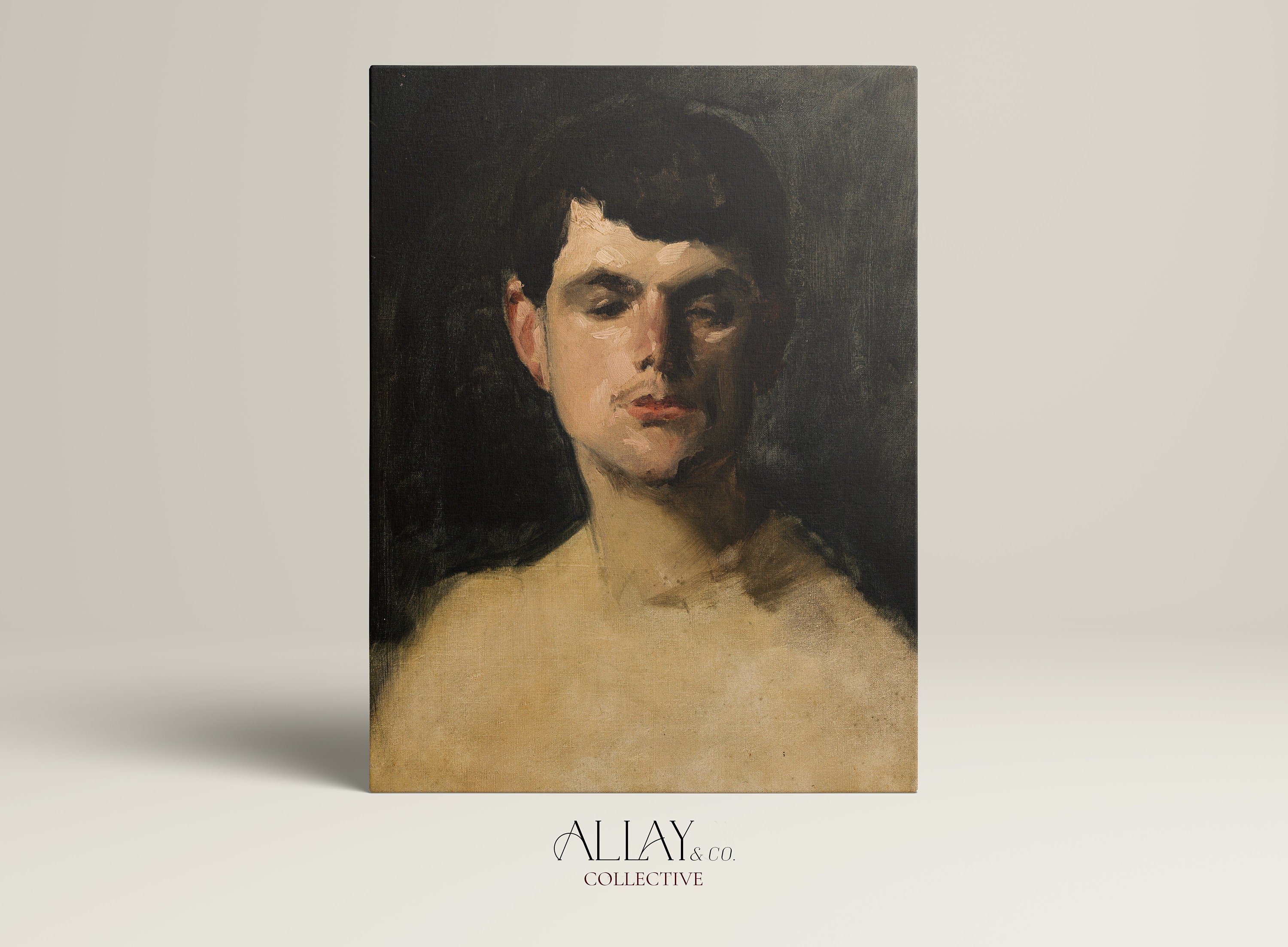 Moody Painting Portrait | Antique Portrait Painting Man | Portrait ...