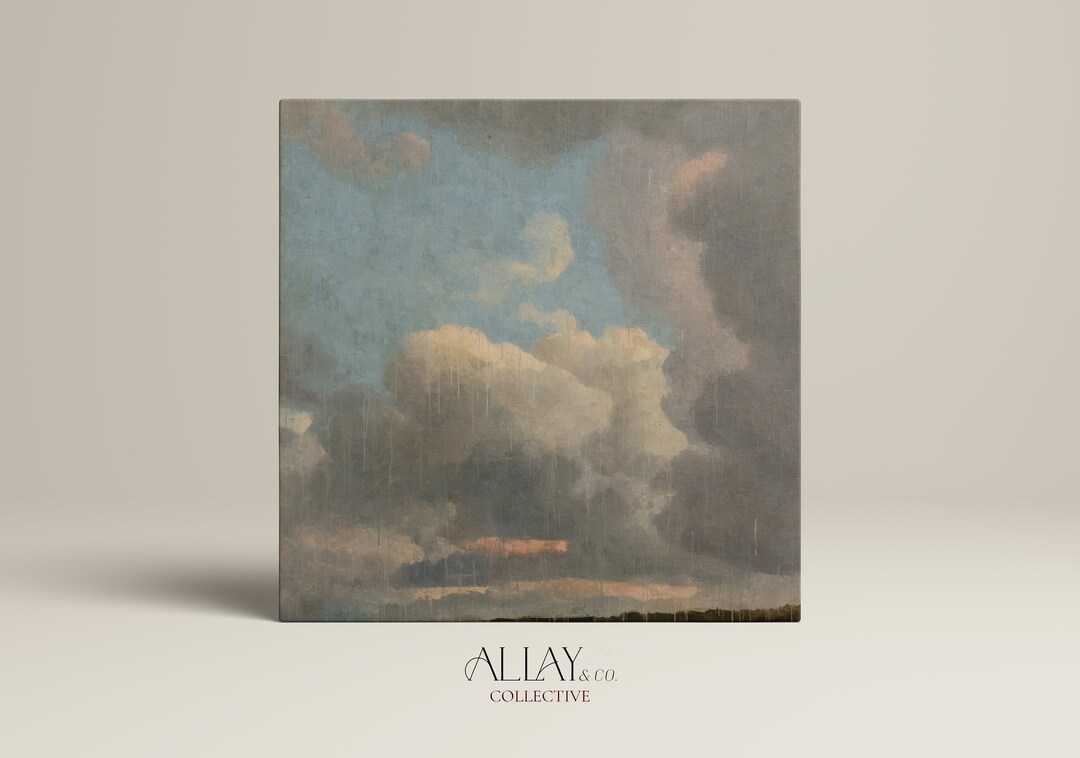 Étude sur le nuage | Art mural abstrait | Étude sur les nuages bleu ...