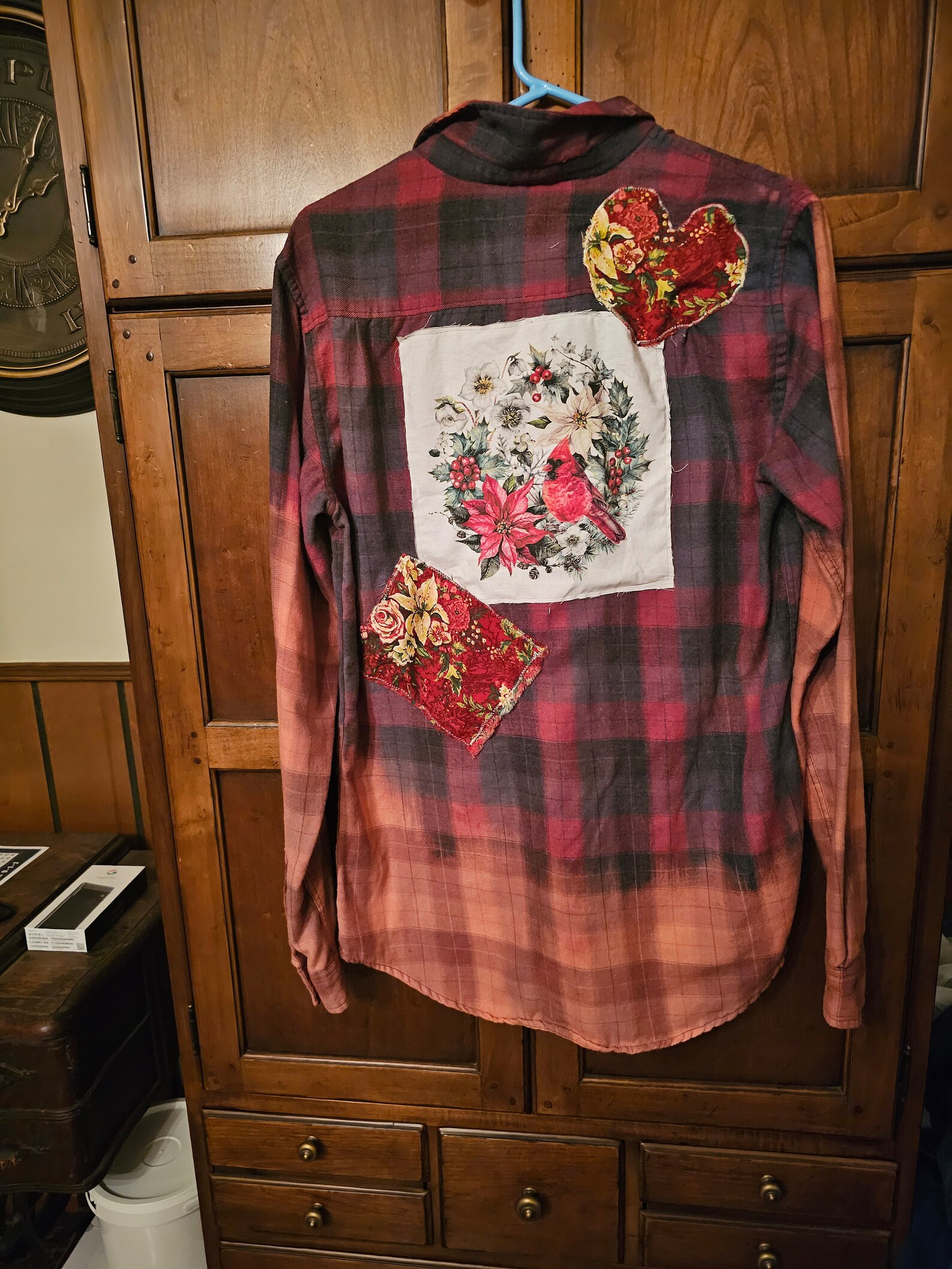 Country Christmas Bleached Flannel Shirt - Etsy