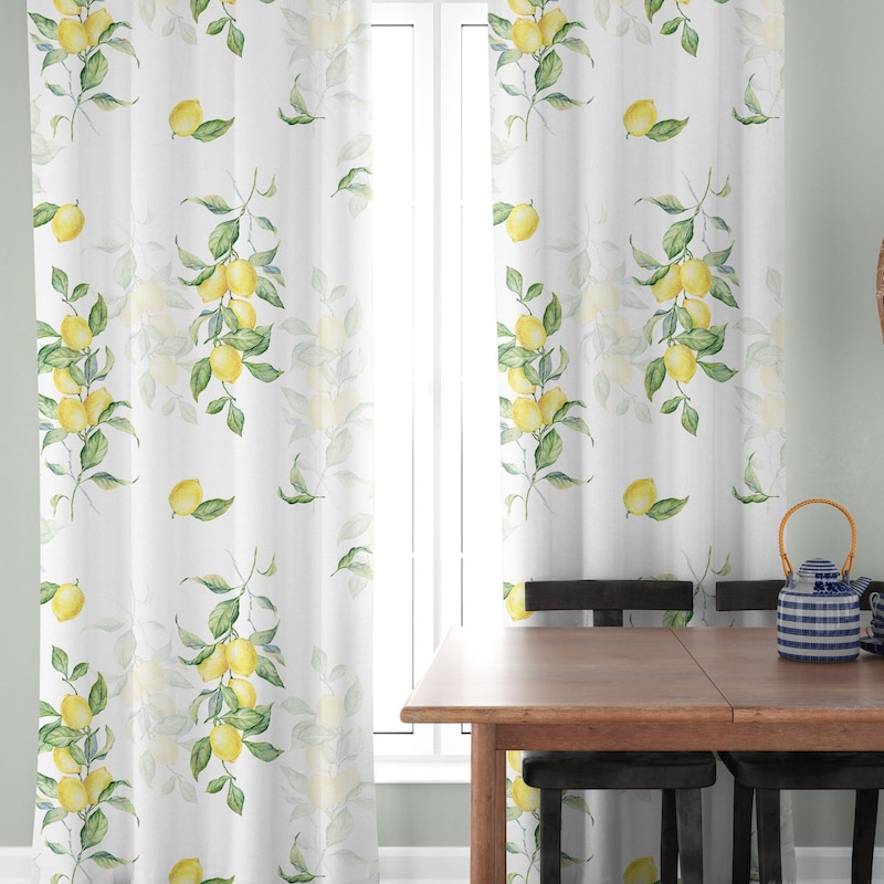 Lemon Curtains - Etsy