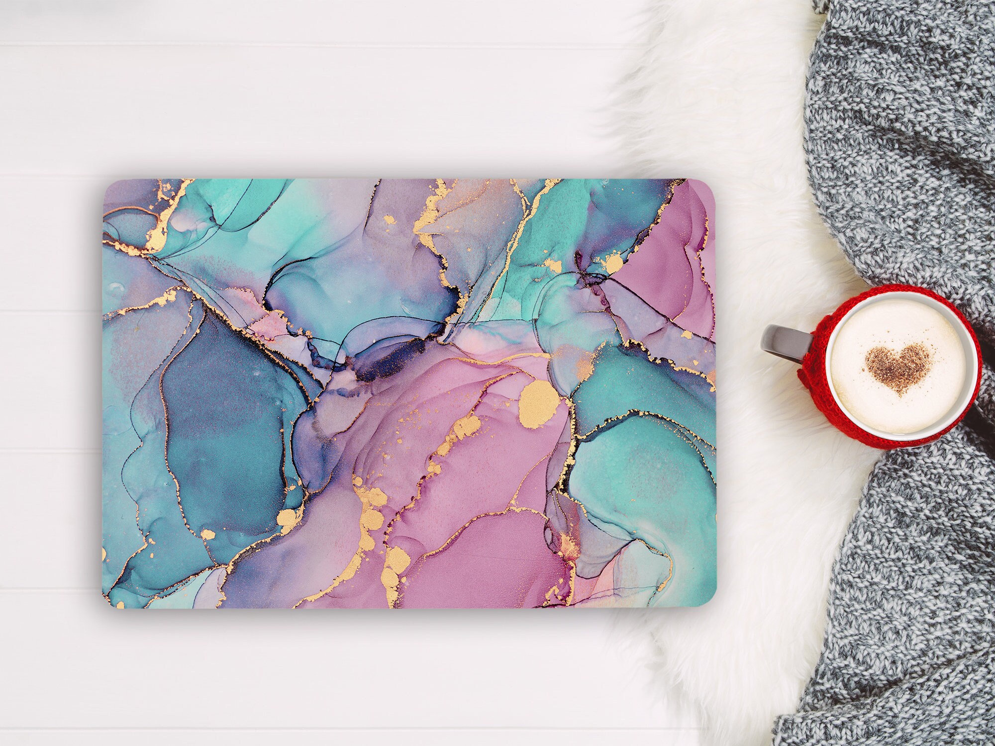 Colorful Marble Laptop Skin / Not Metallic Notebook Vinyl - Etsy