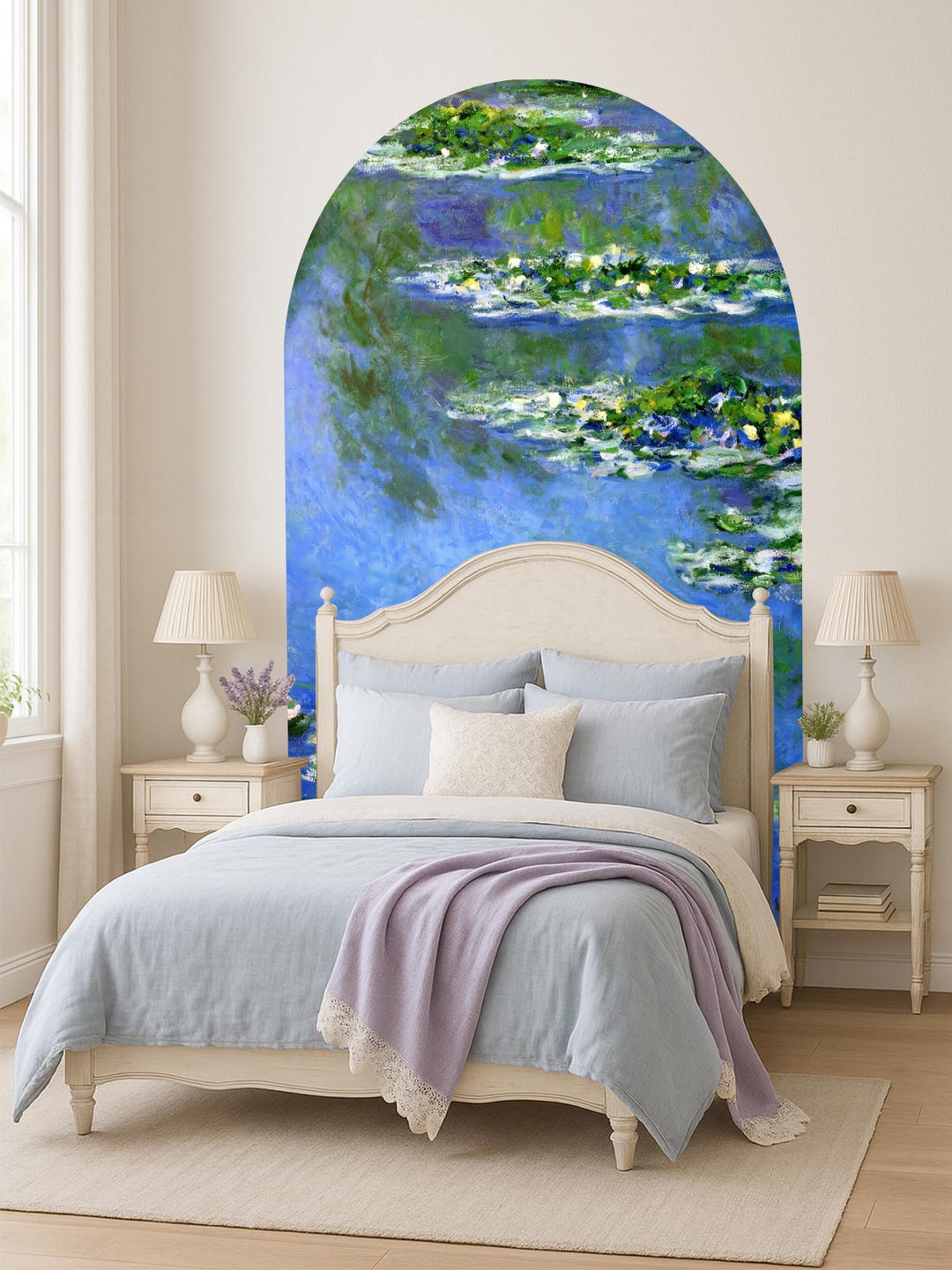 Water Lilies Wall Decal Removable, Claude Monet Impressionism Home ...