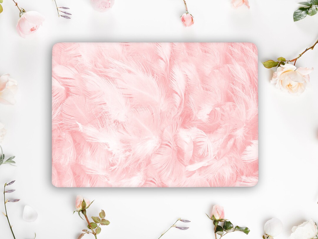 Pink Feather Laptop Skin Boho Notebook Vinyl Decal Dell Lenovo Asus ...