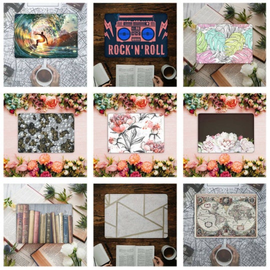 Dark Flower Laptop Skin for Girls Notebook HP Vinyl Decal Dell - Etsy