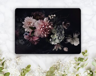 Personalize Floral Laptop Skin Forteen Girl, Pink Peony Flower Notebook ...