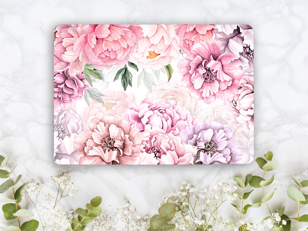 Peony Flower Laptop Skin Notebook Vinyl Decal Dell Floral Lenovo Asus ...