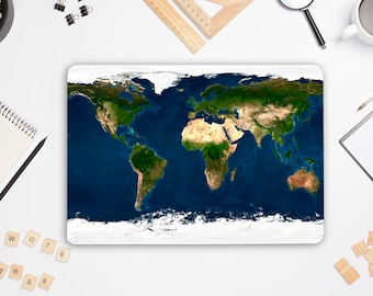 World Map Laptop Skin Travel Notebook Vinyl Decal Dell Hp Lenovo Asus ...