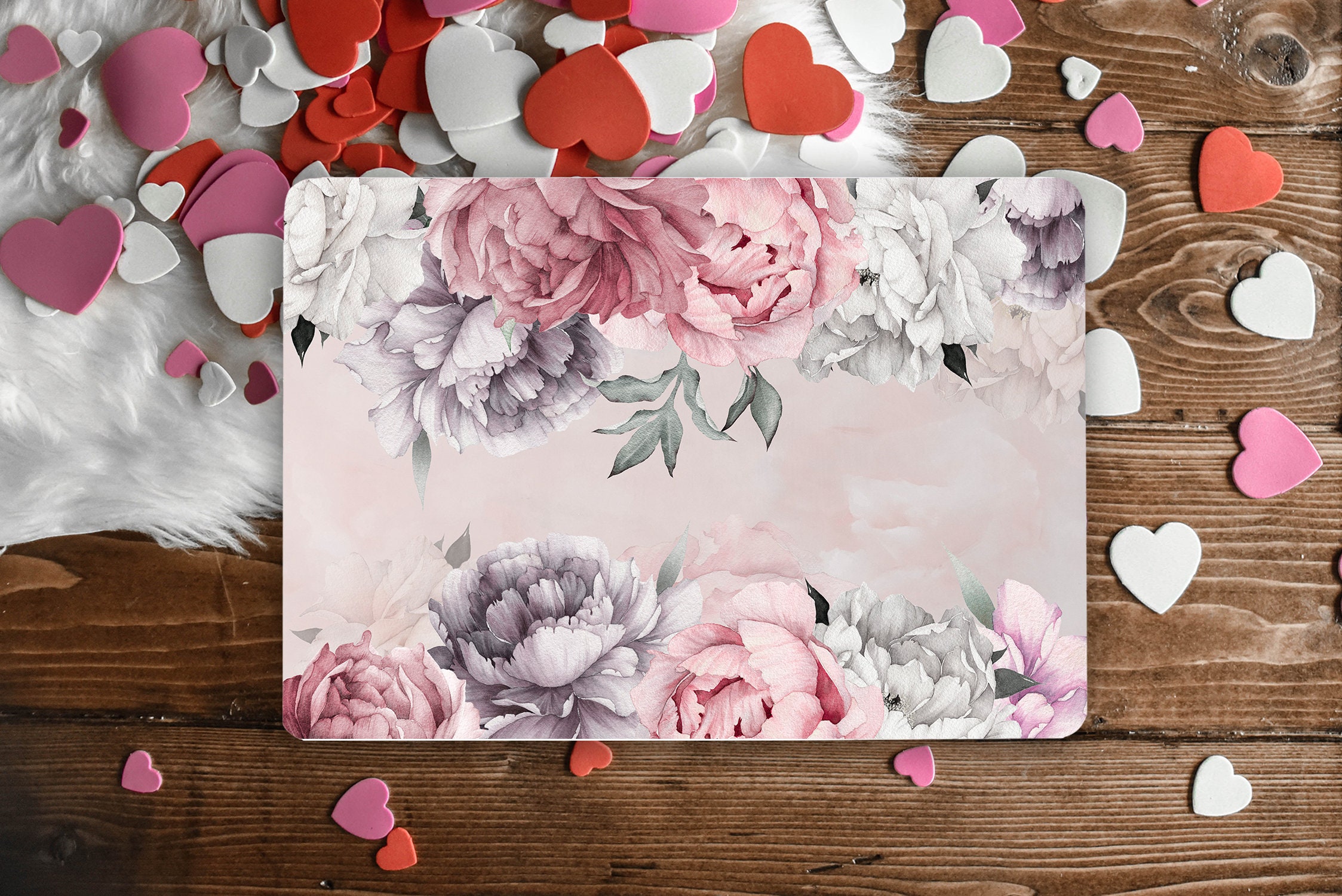 Peony Flower Laptop Skin Peonies Floral Notebook Vinyl Decal | Etsy