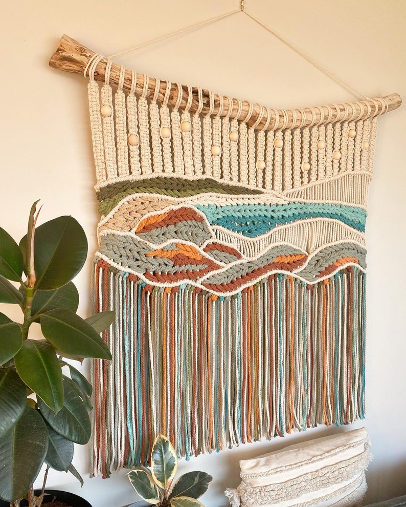 The Bay of Fires Landscape Macrame Macraweave Wall Hanging Tapestry - Etsy