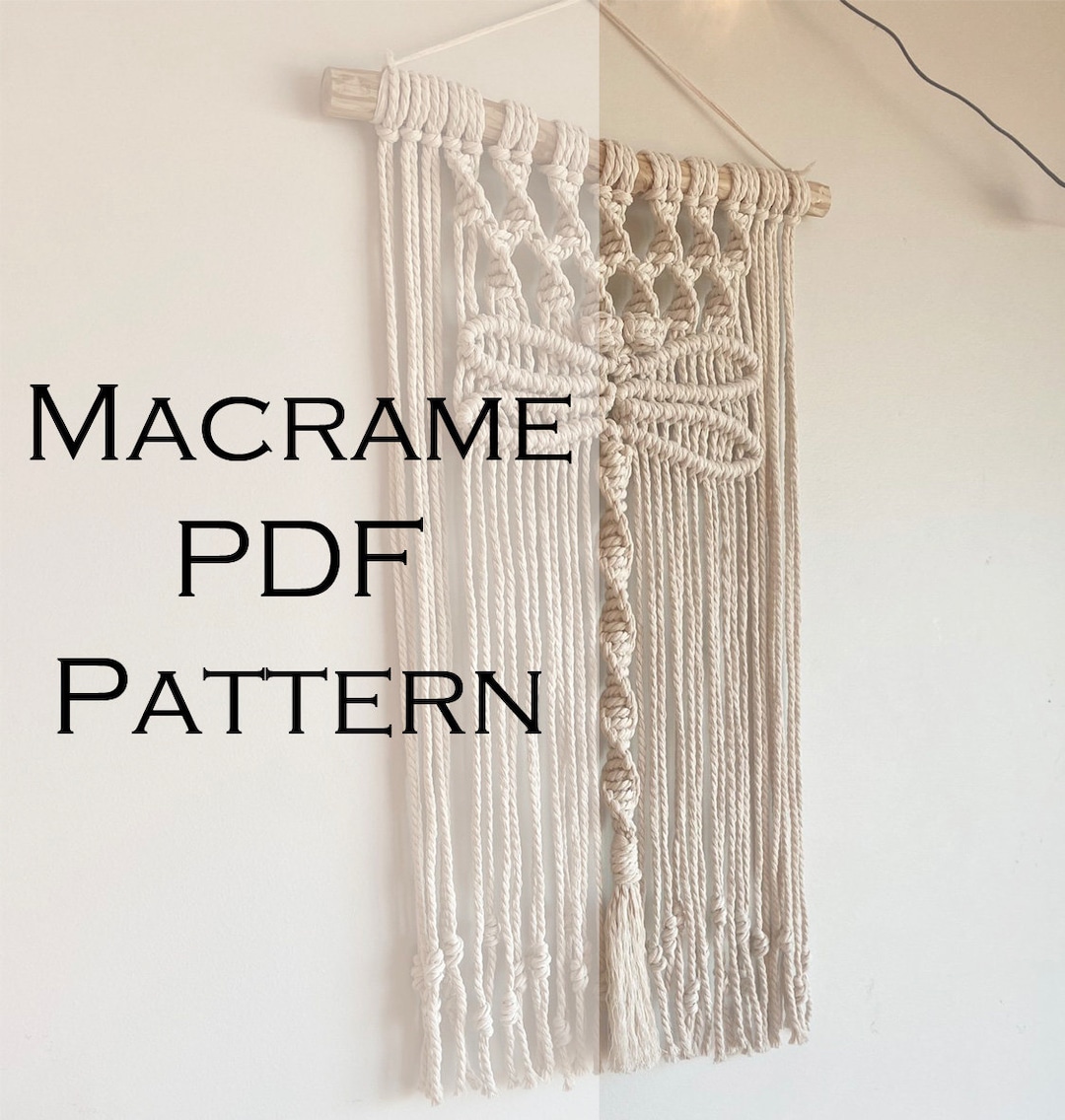 Macrame Pattern for a Dragonfly, PDF File, Intermediate Skill Level, Digital Download for a DIY ...