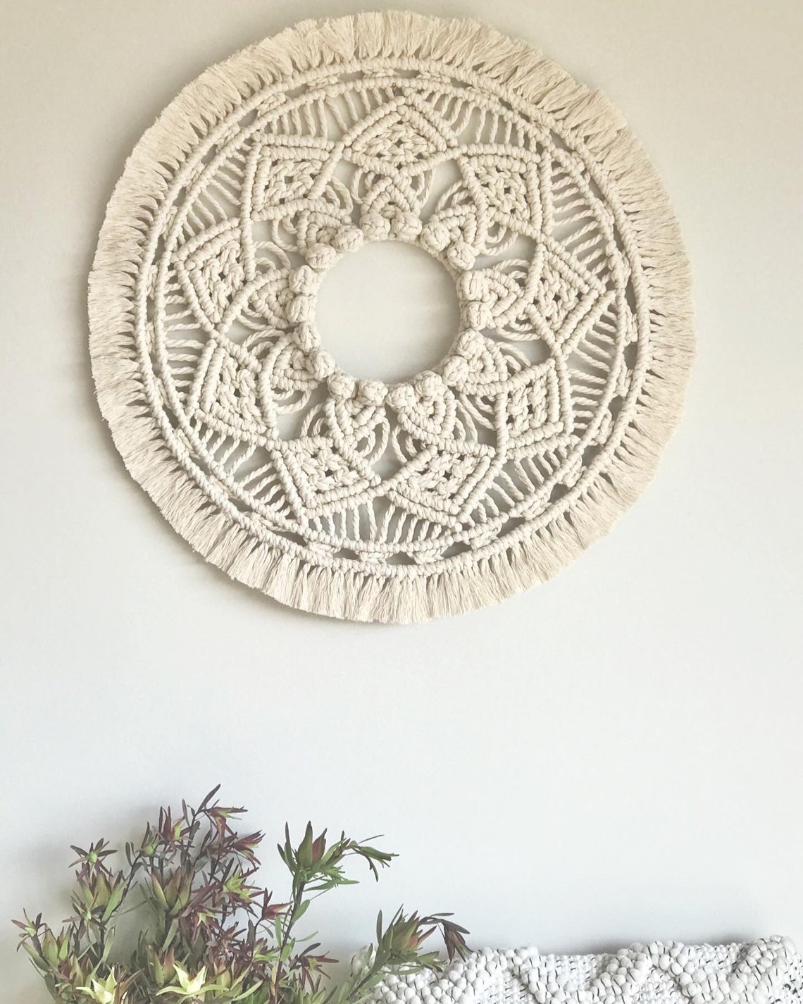 Large Mandala Macrame Hanging - Etsy UK