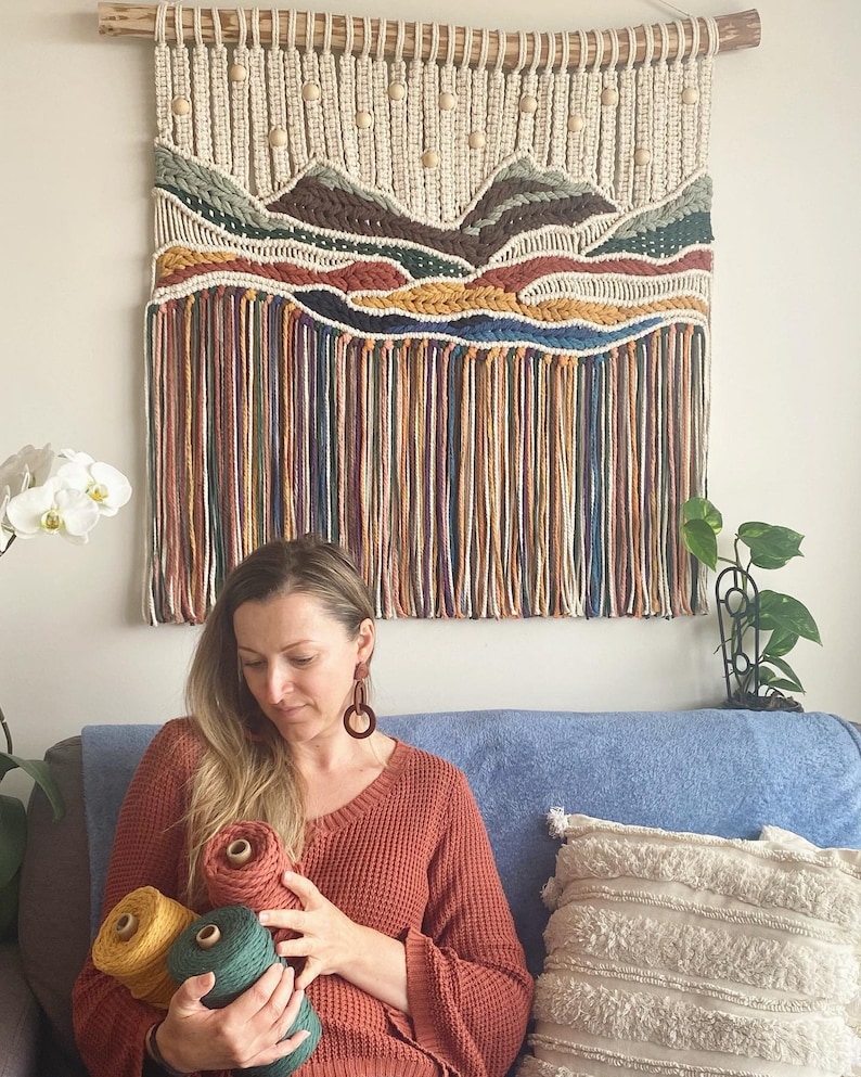 The Cradle Mountain Landscape Macrame Macraweave Wall - Etsy