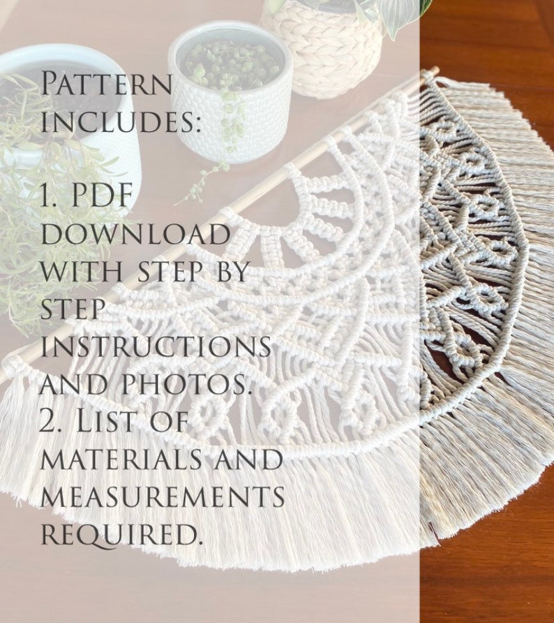 Macrame Half-mandala Pattern: Advanced DIY Wall Hanging (PDF) - Etsy