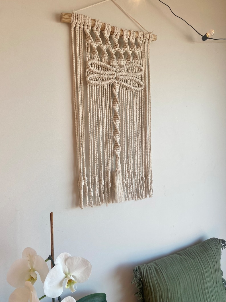 Dragonfly Macrame Pattern: DIY Wall Hanging Guide (PDF) - Etsy