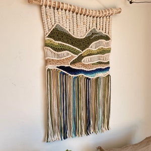 Cradle Mountain No.2 Landscape Macrame Macraweave Wall Hanging Tapestry ...