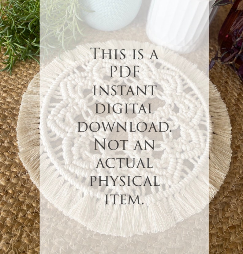 Macrame Mandala Pattern: Intermediate DIY Wall Hanging (PDF Download ...