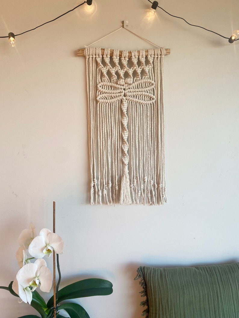 Dragonfly Macrame Pattern: DIY Wall Hanging Guide (PDF) - Etsy