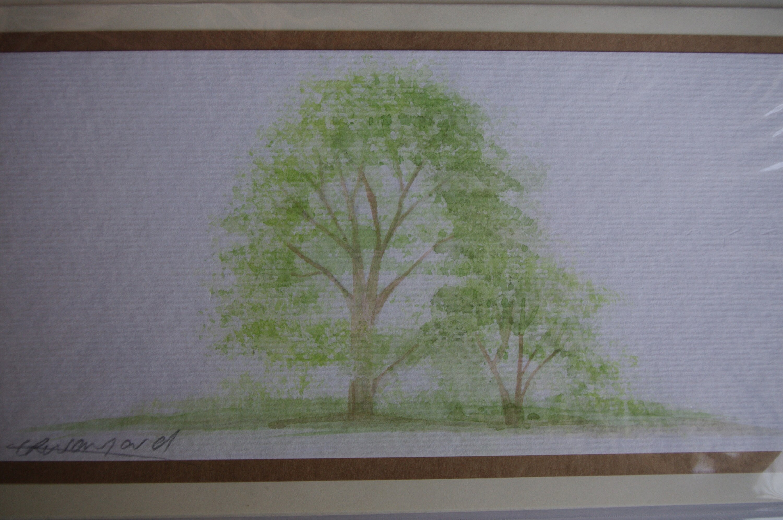 Original Watercolour Trees Card Pack of 2 - Etsy UK